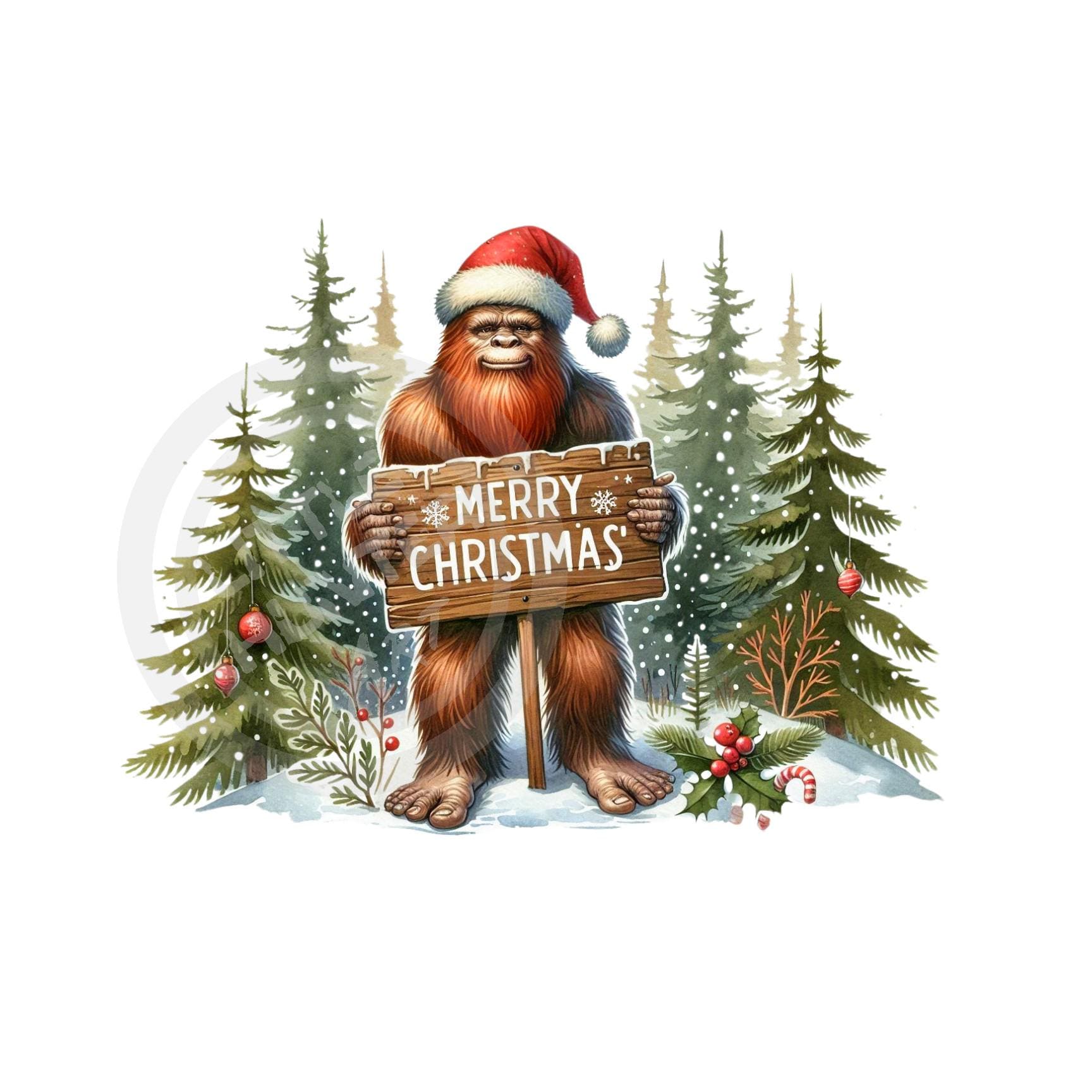 Merry Christmas From Bigfoot Png, Bigfoot Png, Digital Download ...