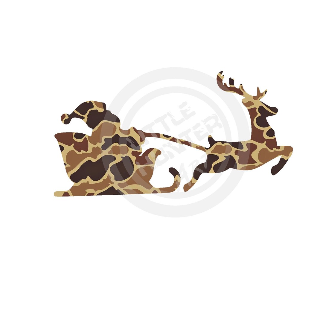 Old School Camo Santa Png, Hunting Png, Old School Camo, Kids Hunting ...