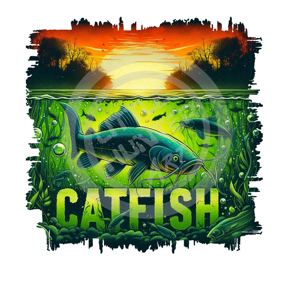 Catfish Png, Fishing Png, Digital Download, Sublimation, DTF, DTG - Etsy