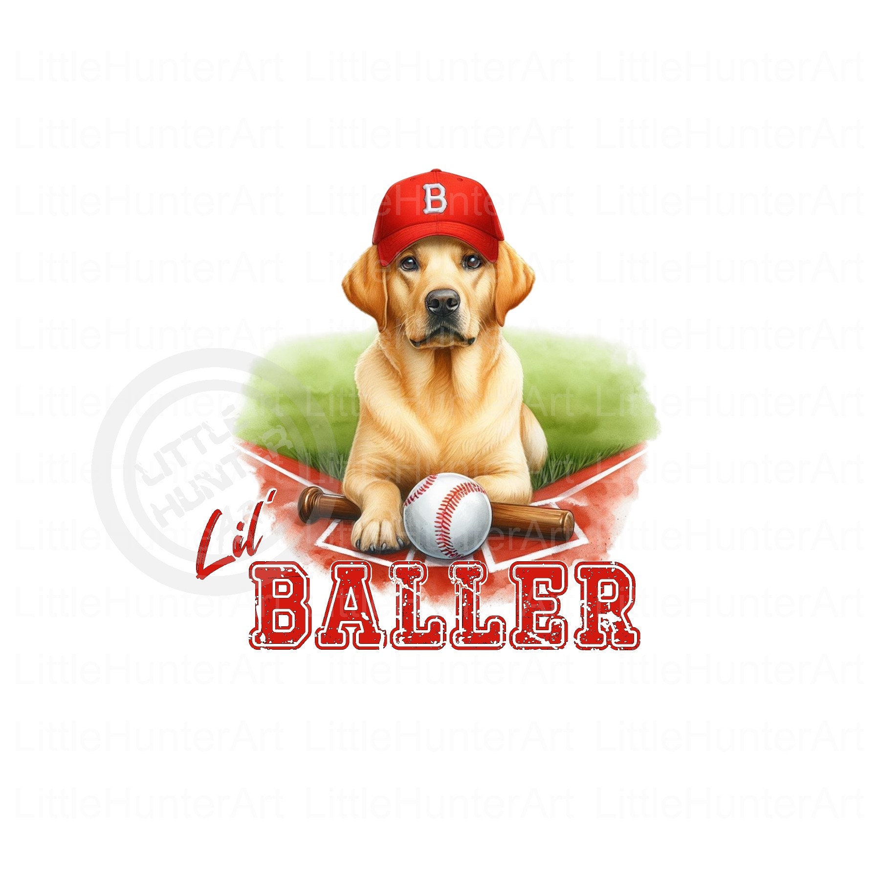Lil Baller Png, Baseball Png, Yellow Labrador Png, Digital Download ...