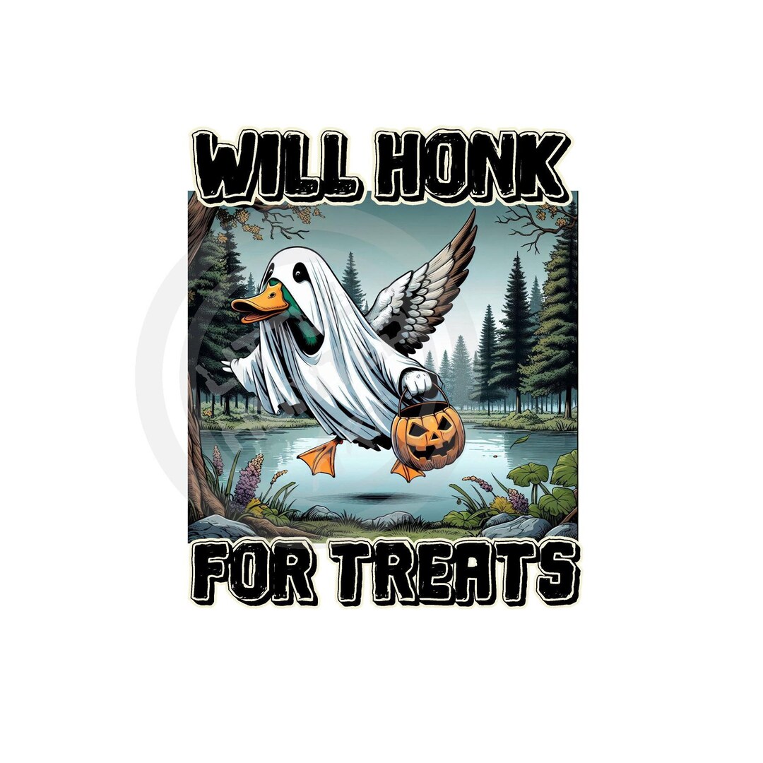 Will Honk for Treats , Spooky Duck Png , Halloween Png, Duck Hunting ...