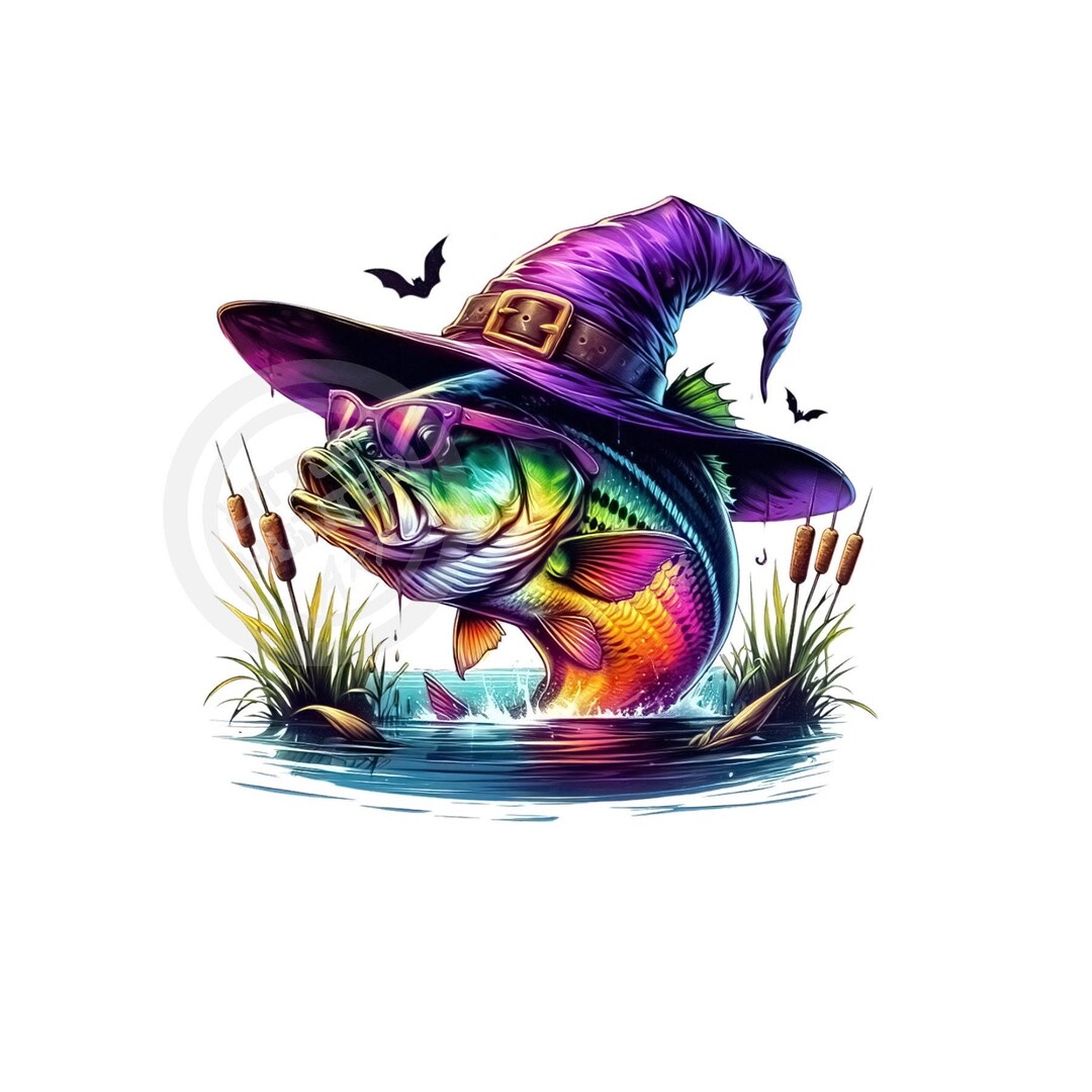 Spooky Fish Png , Halloween Png, Witchy Fish Png, Hunting Png, Digital ...
