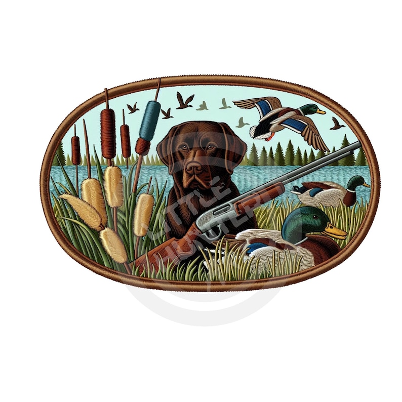 Duck Hunting Patch PNG, Chocolate Lab Png, Duck Hunting Png, Duck Png ...