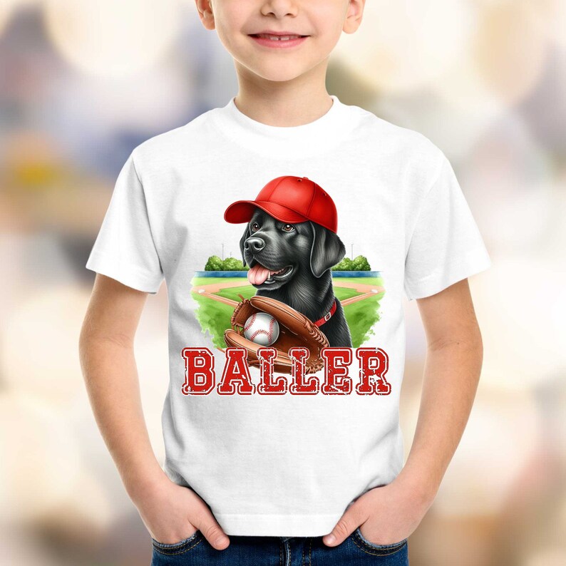 Black Labrador Baseball Player PNG: Dog Baller Design (digital Download ...