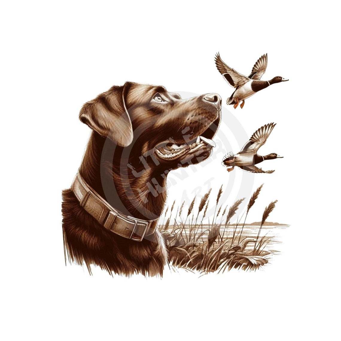 Chocolate Lab Duck Hunting PNG: Country Boy Clipart (digital Download ...