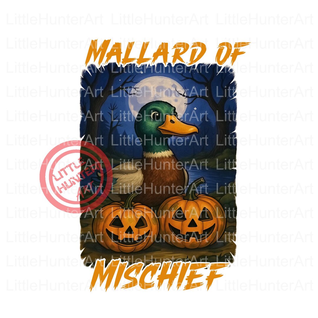 Spooky Mallard Duck PNG: Halloween Hunting Design (digital Download - Etsy