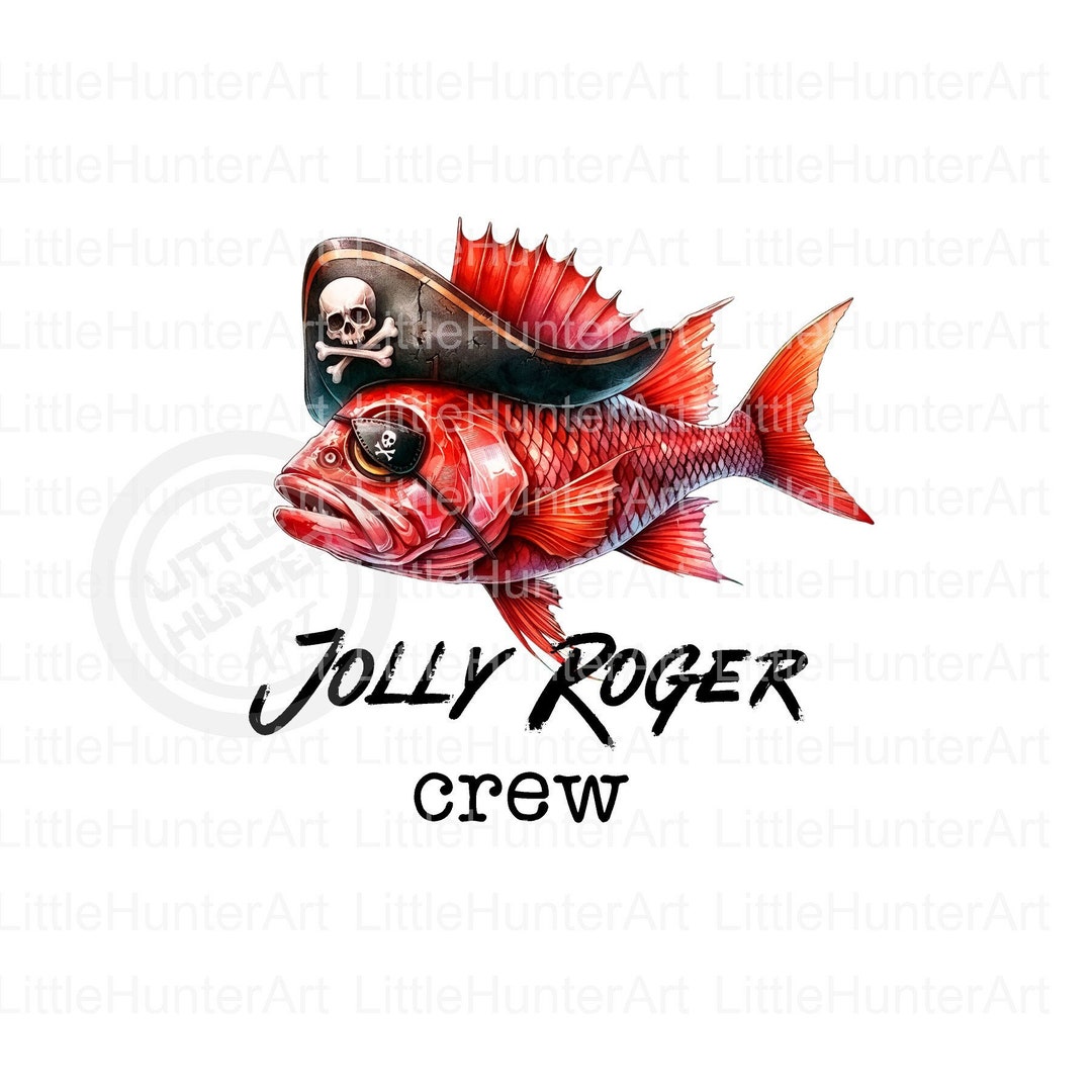 Jolly Roger Fish PNG: Pirate Fishing Design (digital Download) - Etsy