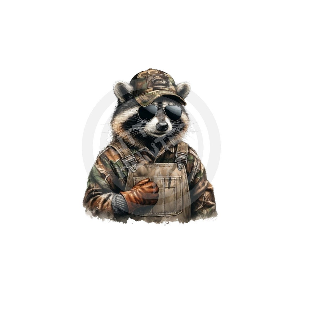 Camo Racoon Png, Racoon Hunter Png, Racoon Png, Digital Download ...