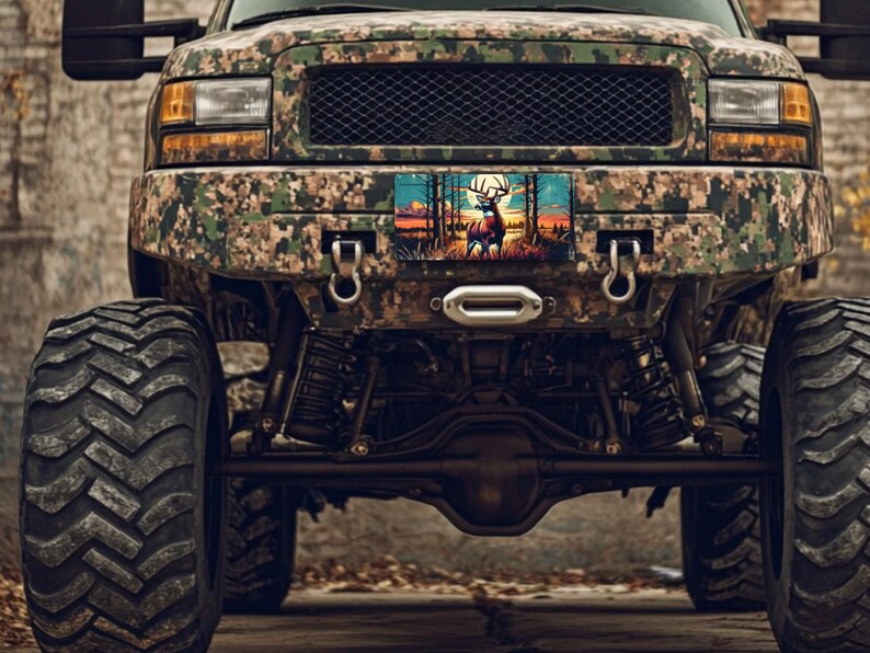 Deer Hunter License Plate PNG: Old School Car Tag (digital Download ...