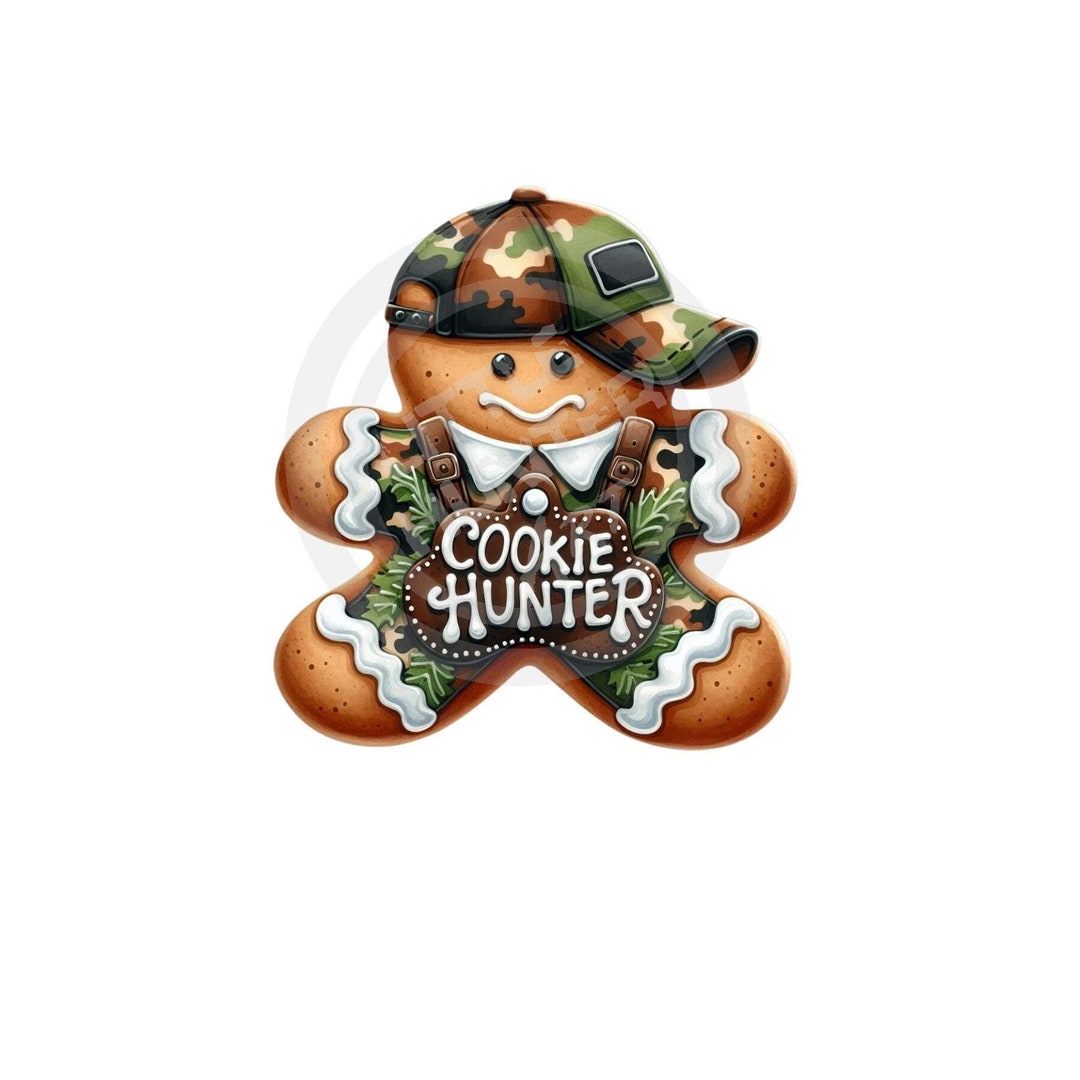 Gingerbread Boy PNG, Cookie Hunter Png, Kids Hunting Png, Gingerbread ...