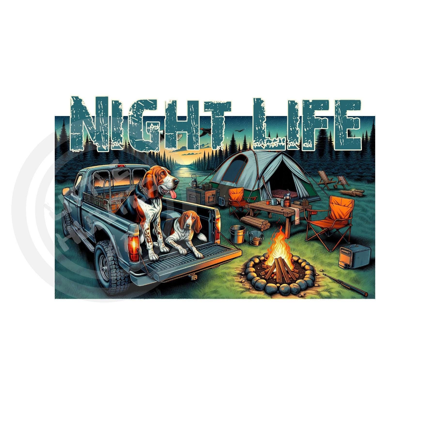 Night Life Png, Racoon Hunter Png, Racoon Png, Digital Download ...