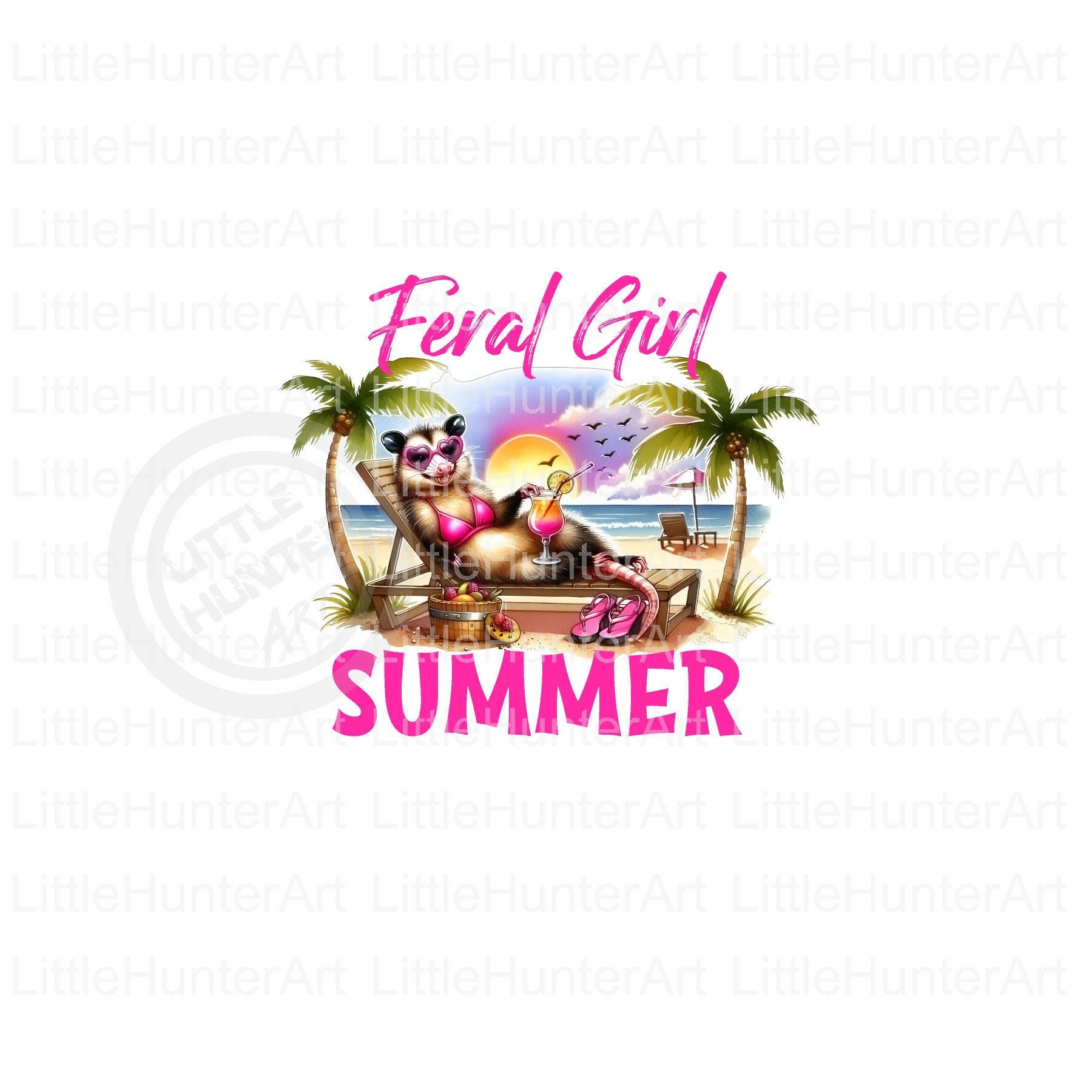 Feral Girl Summer Png, Possum Png, Feral Png, Summer Png, Digital ...