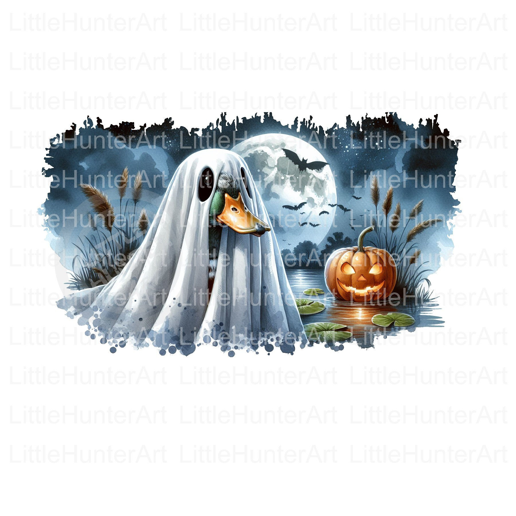 Spooky Duck Png , Halloween Png, Duck Hunting Png, Hunting Png, Digital ...