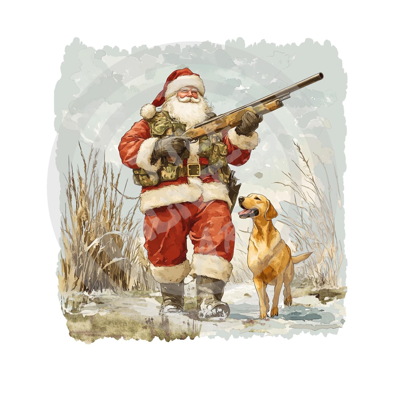 Duck Hunting Santa Png, Santa Claus Png, Duck Png, Christmas Png ...