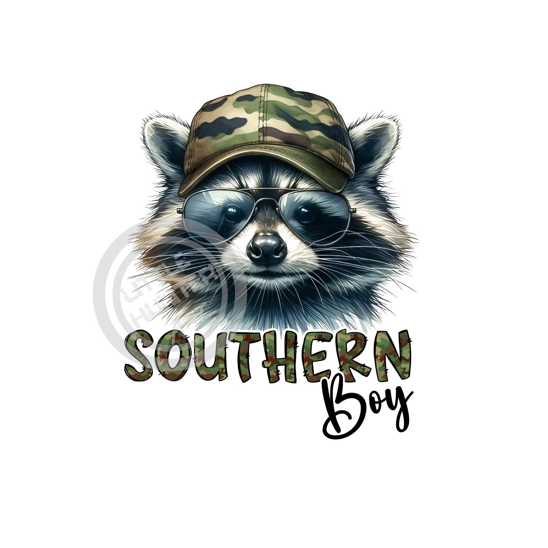 Southern Boy Png, Raccoon Png, Raccoon Hunter Png, Camo Png, Digital ...