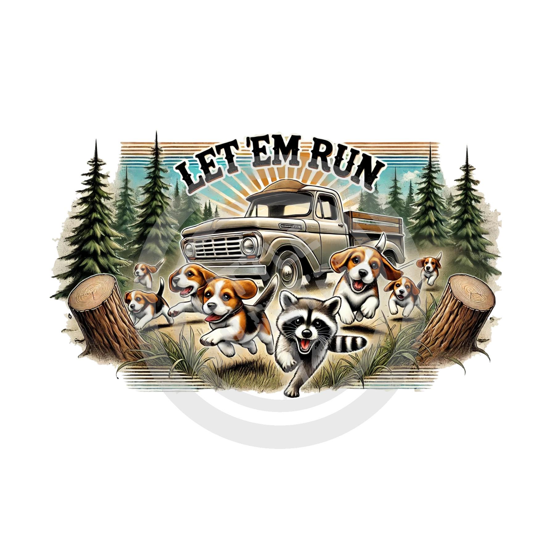 Let 'em Run Png, Coon Hunter Png, Hunting Png, Coon Hunting Png ...