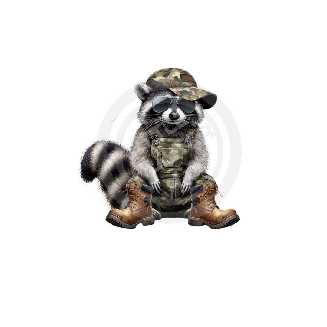 Camo Racoon Png, Racoon Hunter Png, Racoon Png, Digital Download ...
