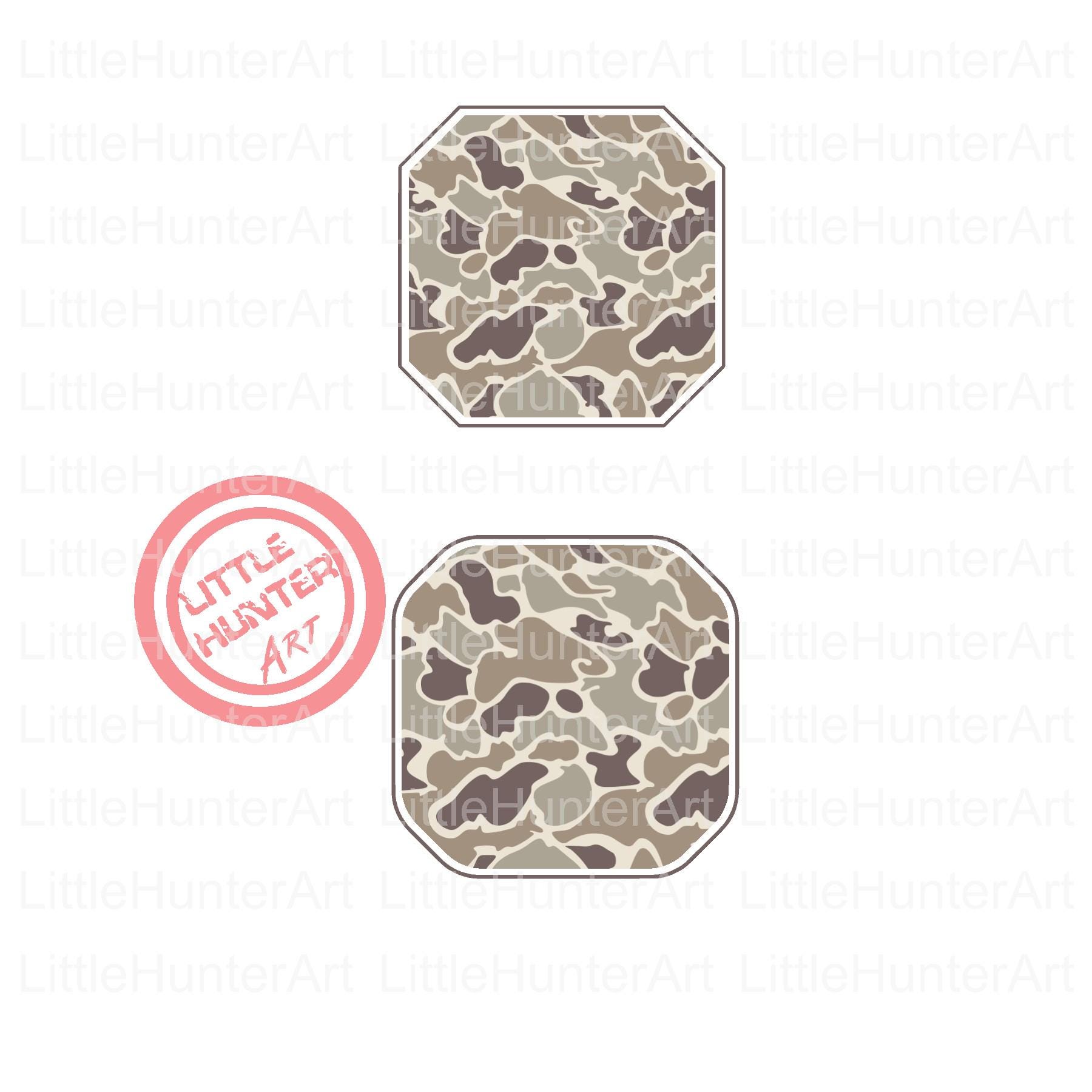 Retro Camo Patches PNG Bundle: Old School Camouflage Designs (digital ...