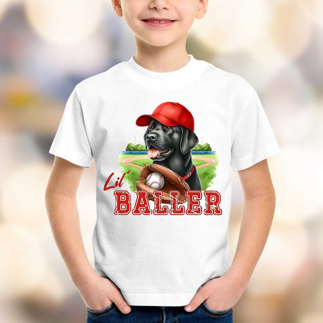Black Labrador Baseball PNG: Lil' Baller Design (digital Download) - Etsy