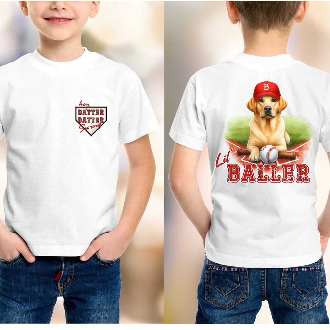 Lil Baller Png, Baseball Png, Yellow Labrador Png, Digital Download ...