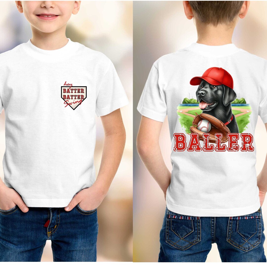 Little Base Baller Png, Baseball Png, Black Labrador Png, Digital ...