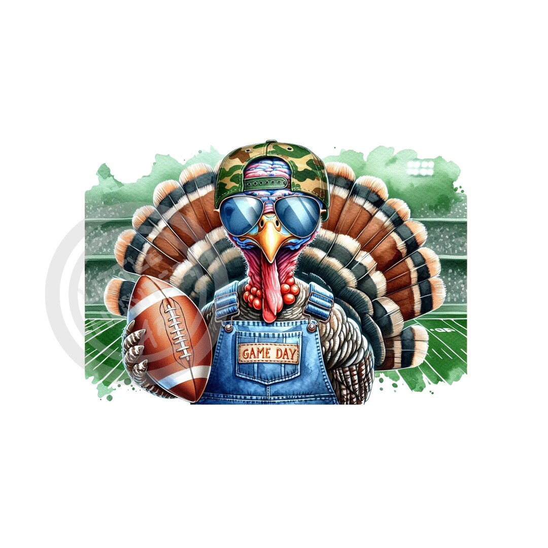 Game Day Turkey Football PNG: Sublimation Design (digital Download) - Etsy