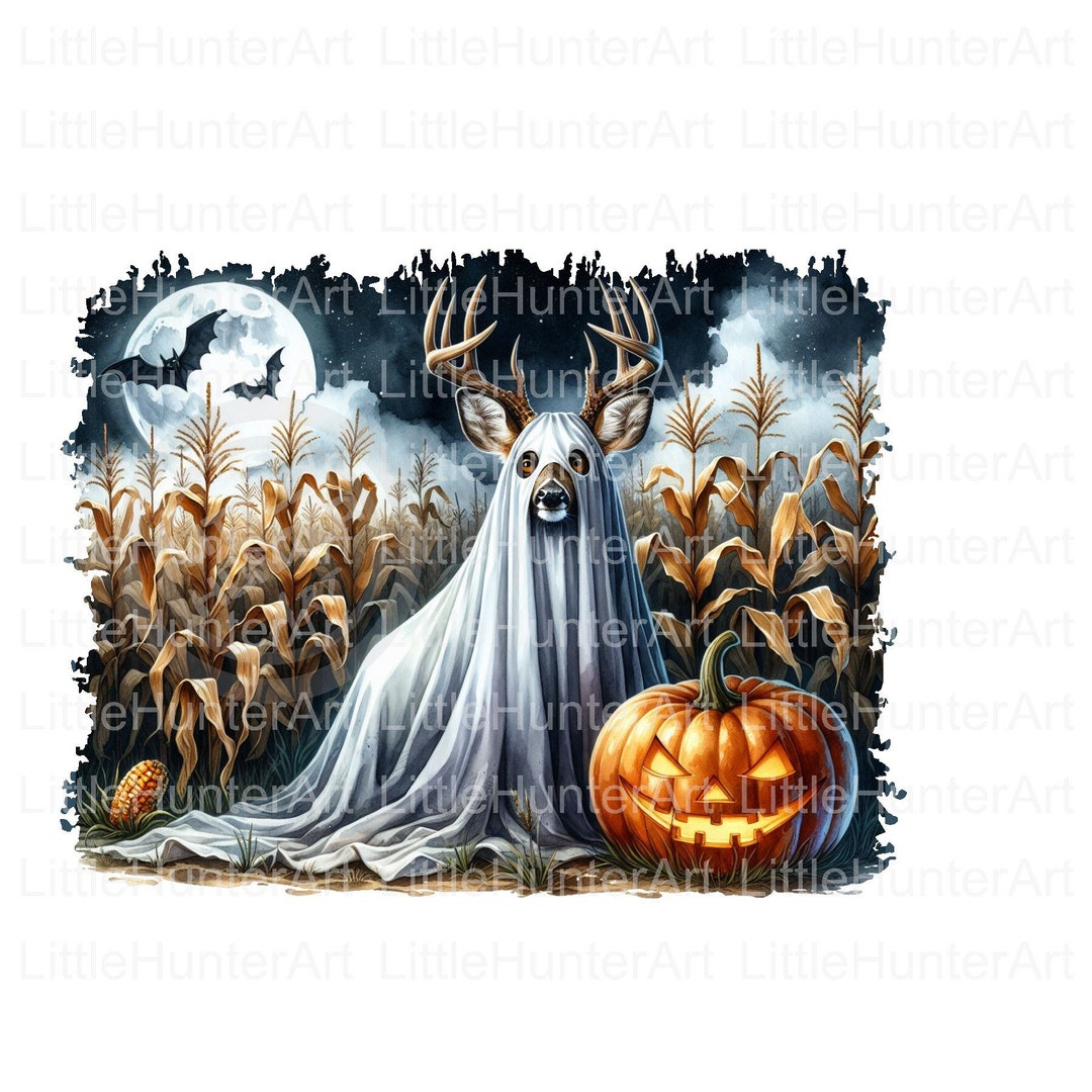 Spooky Deer Png , Halloween Png, Deer Hunting Png, Hunting Png, Digital ...