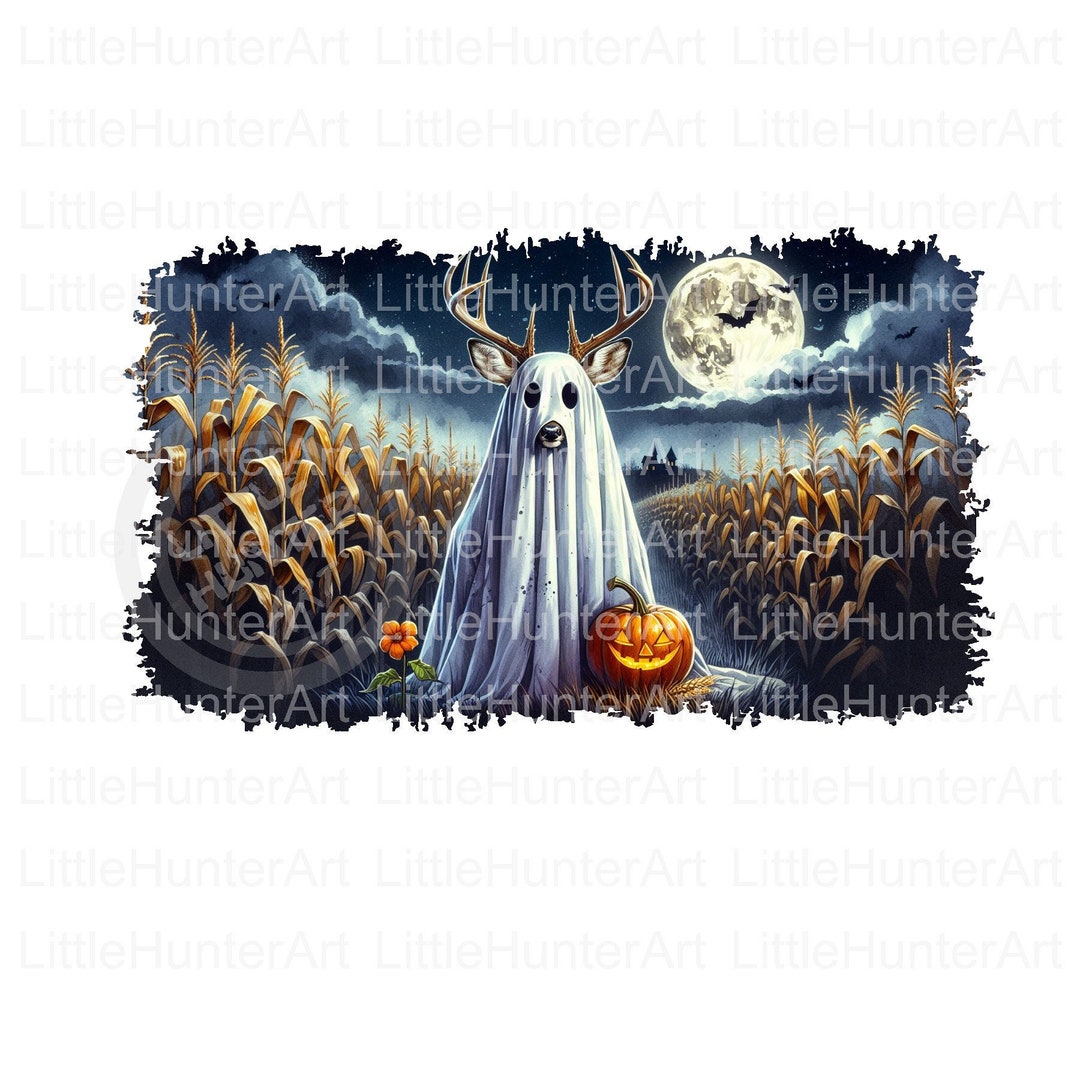 Spooky Deer Png , Halloween Png, Deer Hunting Png, Hunting Png, Digital ...