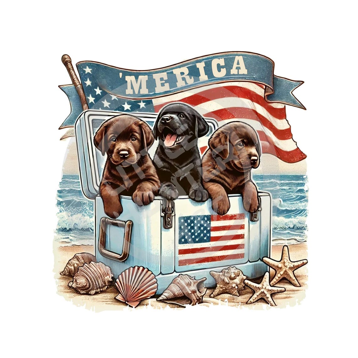 Patriotic Labrador Puppies PNG: 4th of July Digital Download - Etsy