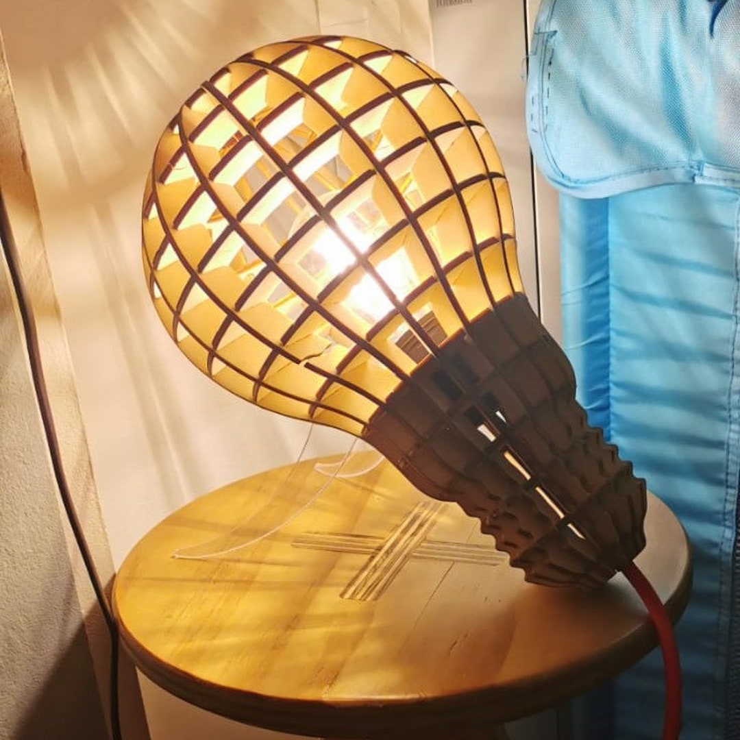 Laser Cut Bulb Lamp - Etsy