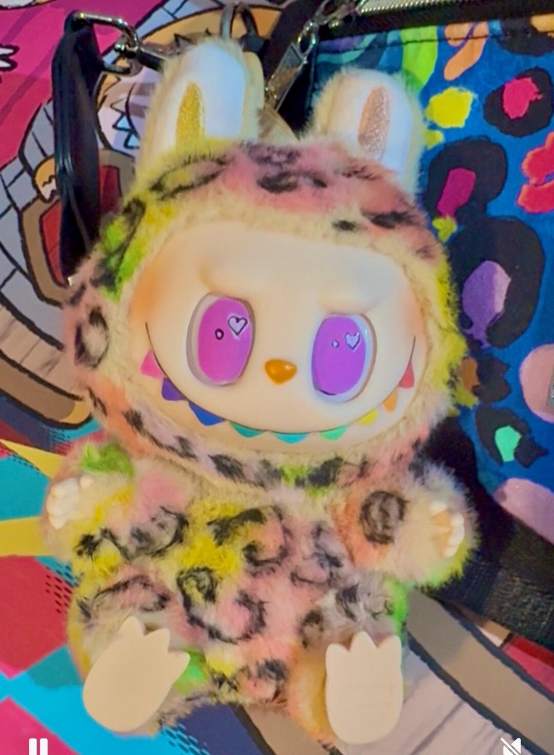 Rainbow Cheetah Baba Labubu Custom - Original Design!! With Witch Hat ...