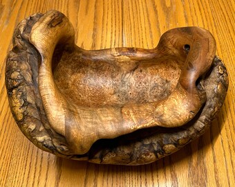 Maple Burl Wood Sculpture, Hand Carved and Polished, Sandblasted - Etsy
