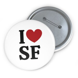 I Heart SF Buttons - Etsy