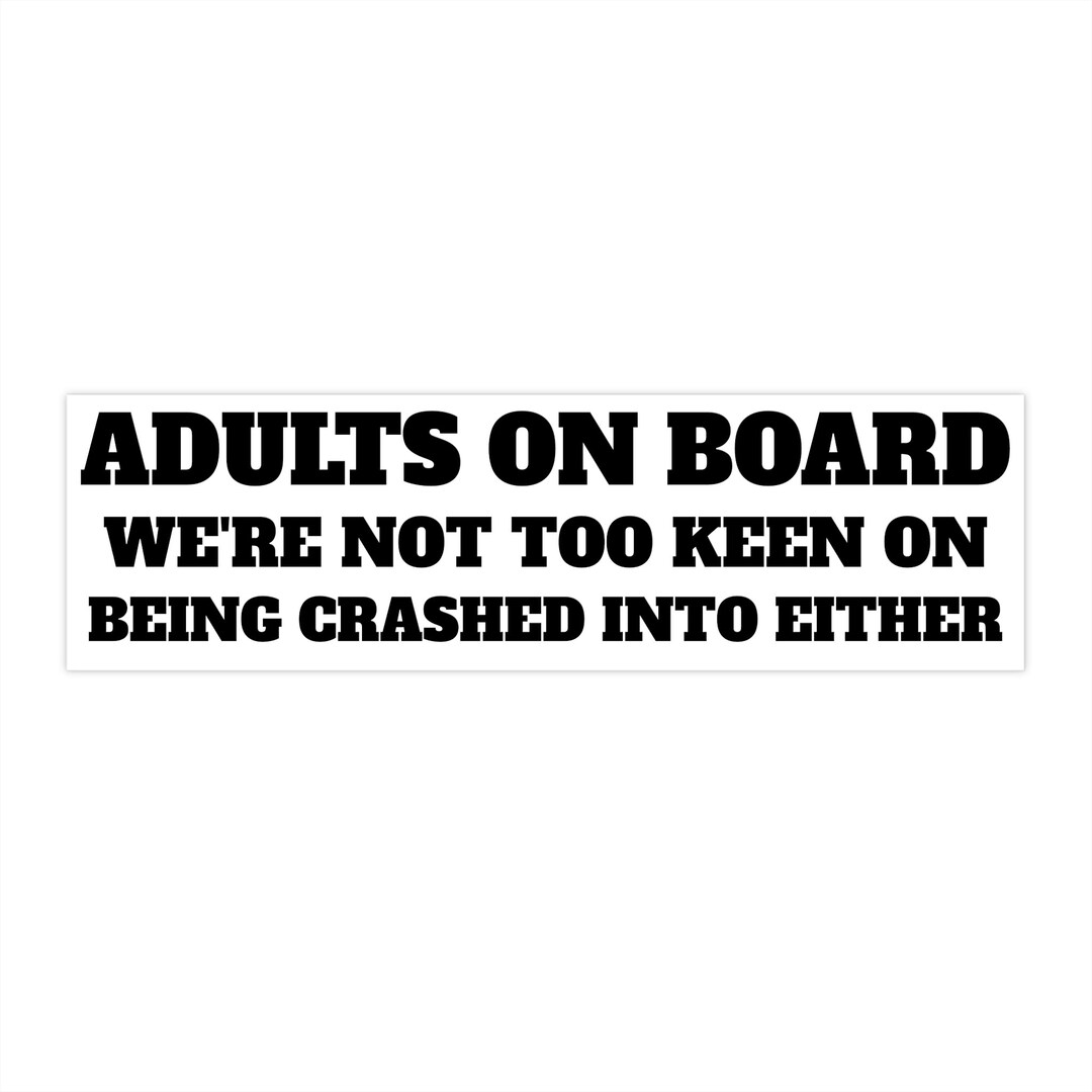 Adults on Board We're Not Too Keen on Being Crashed Into Either Bumper ...