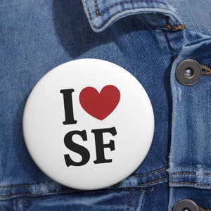 I Heart SF Buttons - Etsy