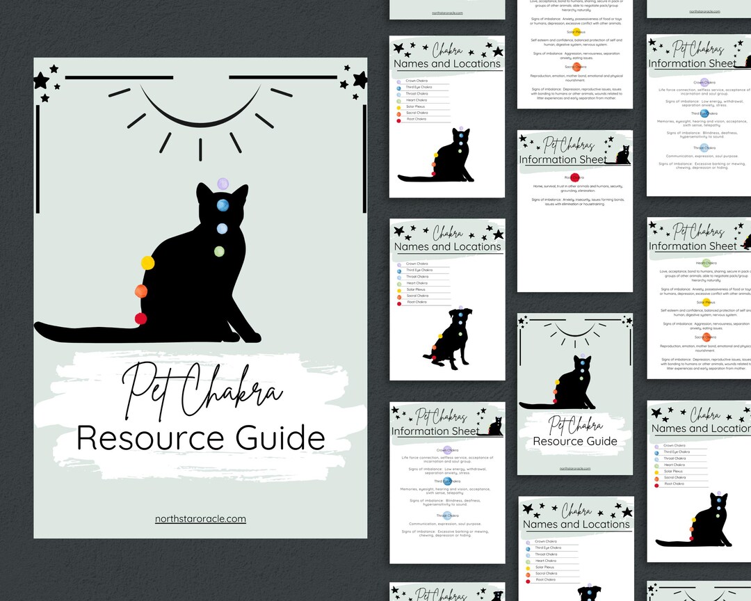 Pet Chakra Resource Guide - Printable U.S. Letter, A4, A5- Digital ...