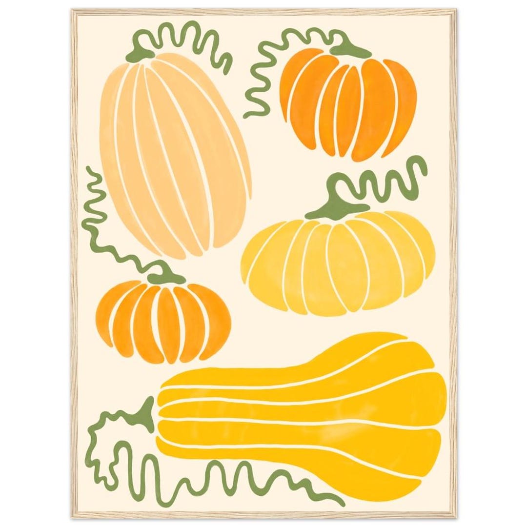 Tan Pumpkins and Gourds Framed Print - Etsy