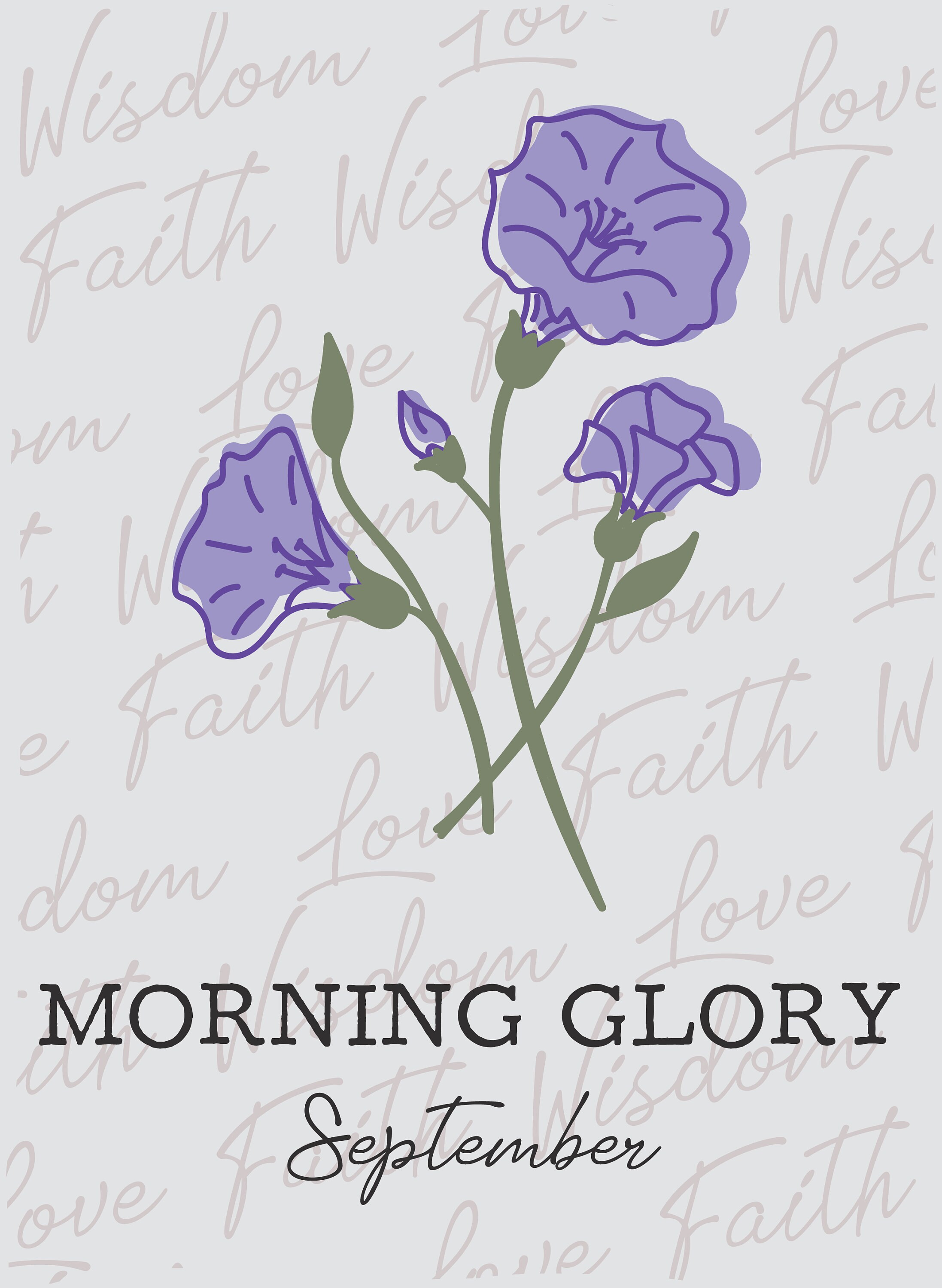Morning Glory | September Birth Flower | Art Print - Etsy