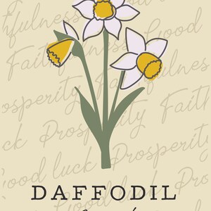 Daffodil | March Birth Flower | Art Print - Etsy