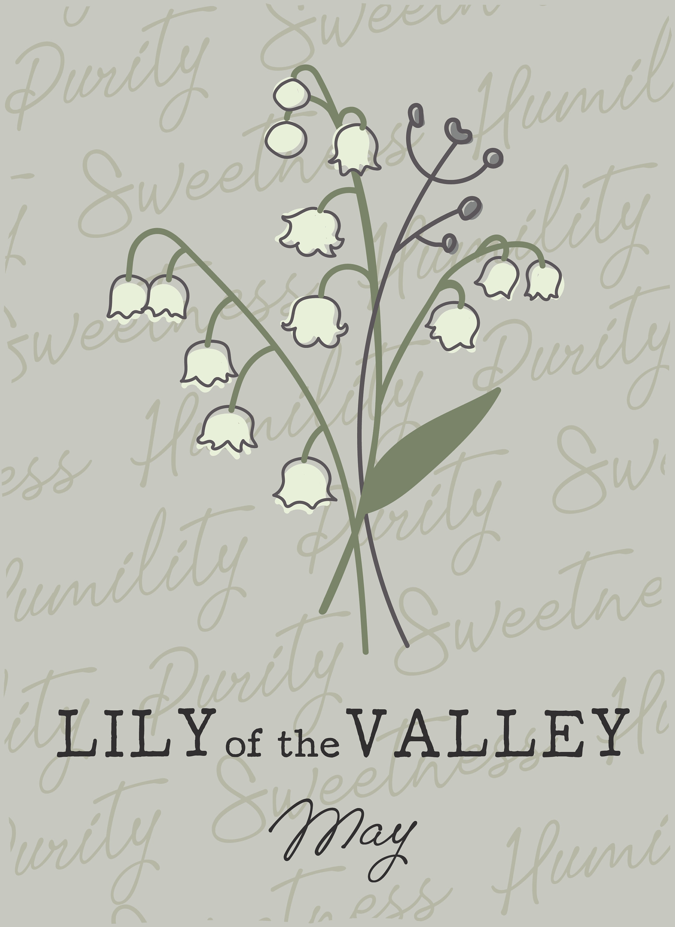 Lily of the Valley | May Birth Flower | Art Print - Etsy