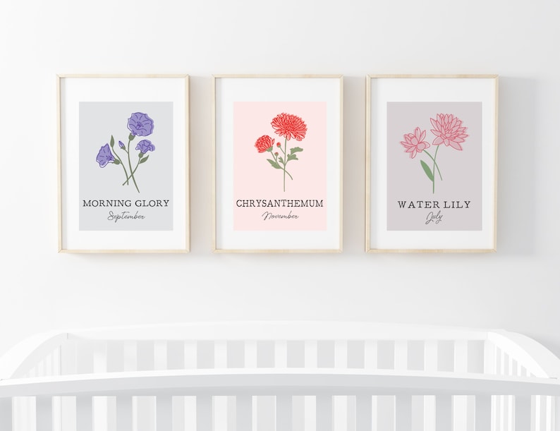 Chrysanthemum November Birth Flower Art Print - Etsy