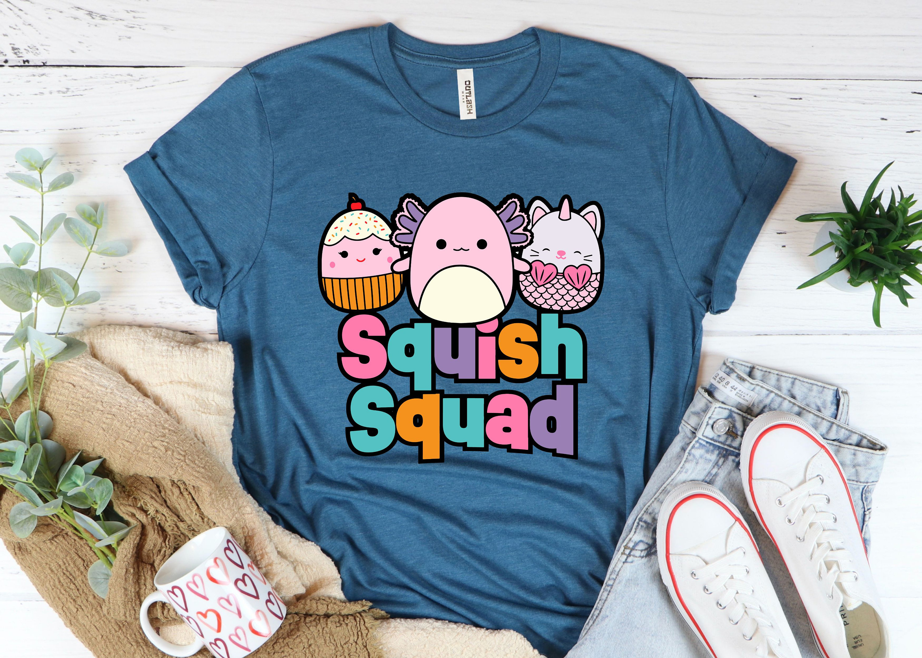 Squish Squad Birthday Girl Shirt, Cute Squishmallow Shirt, Squishmallow ...