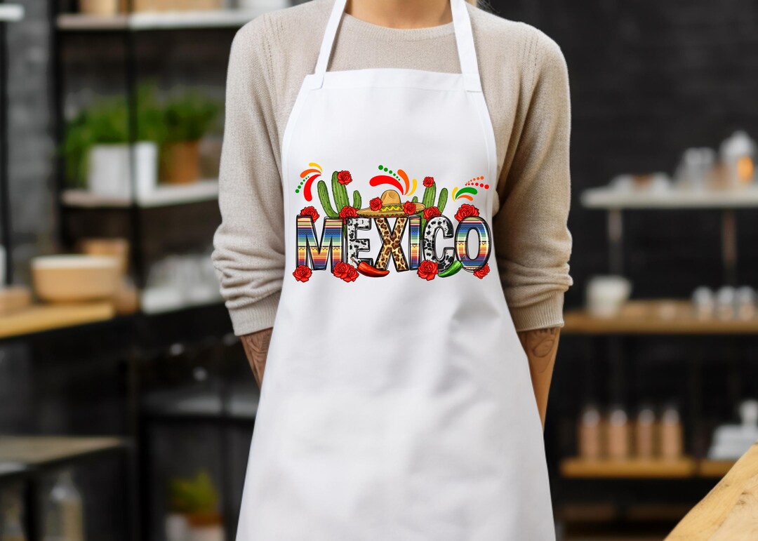 Mexico Apron, Mama Apron, Mexican Kitchen Apron Gift, Mothers Day Gift ...