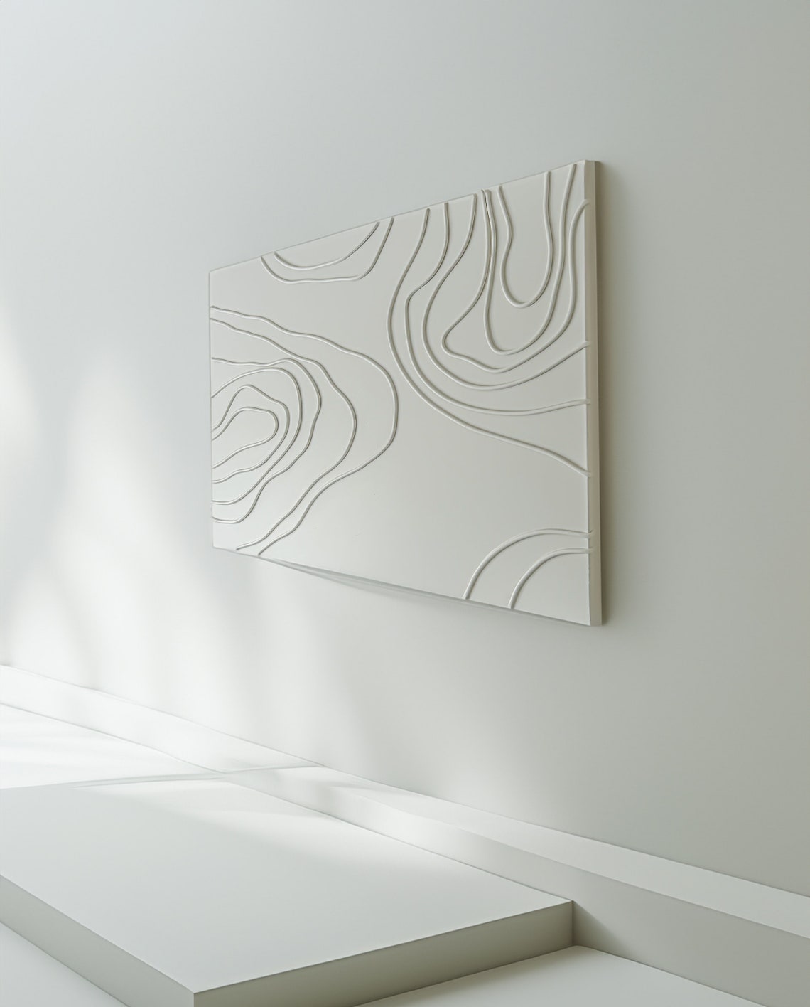 Beige Minimalist 3D Textured Canvas Wall Art - Etsy