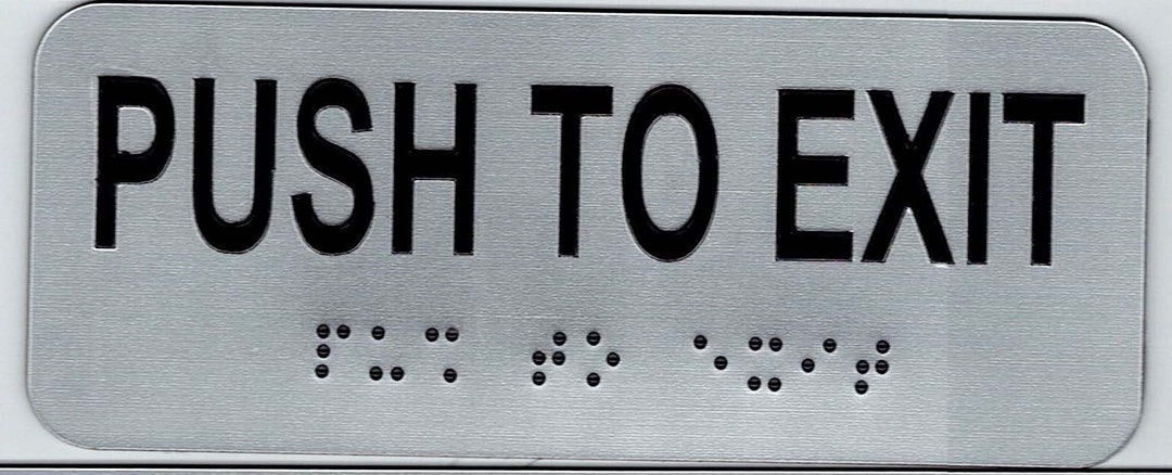 Push to Exit Sign - Etsy