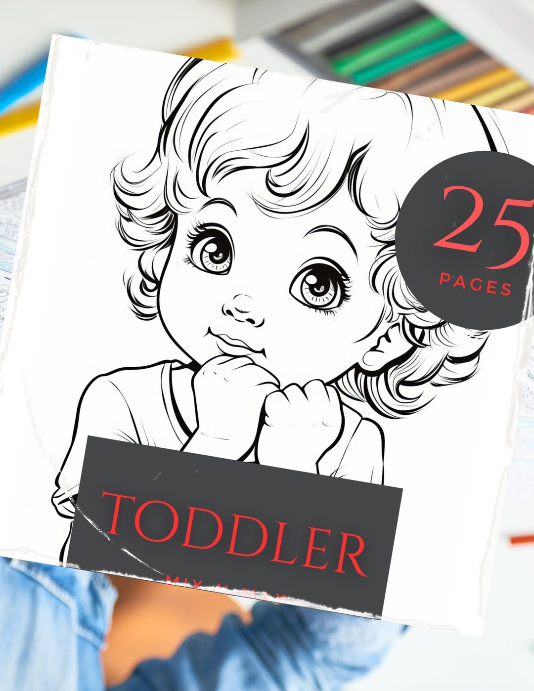 25 Page Printable Colorbook - Etsy