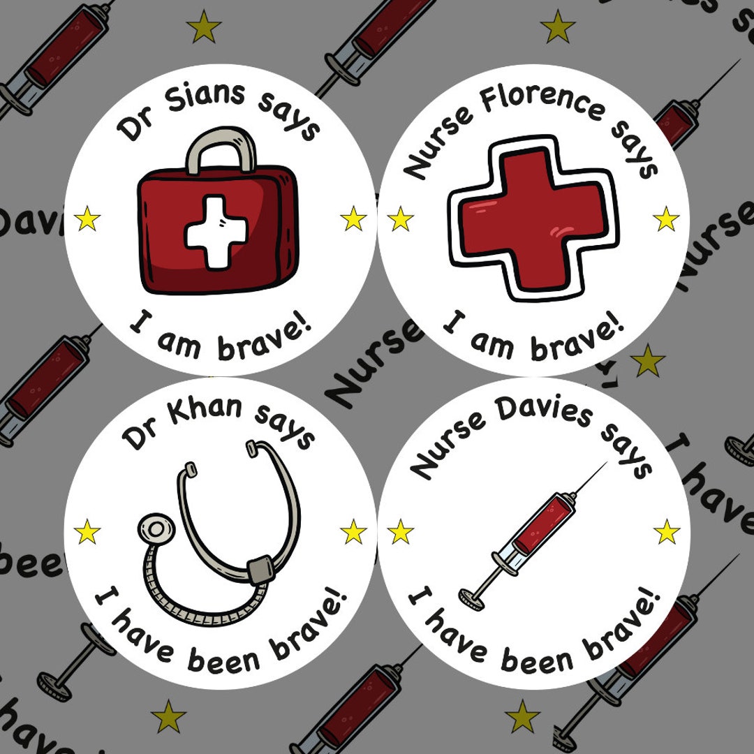 Personalised First Aid Stickers Dr & Nurse Sticker Sheet Hospital ...