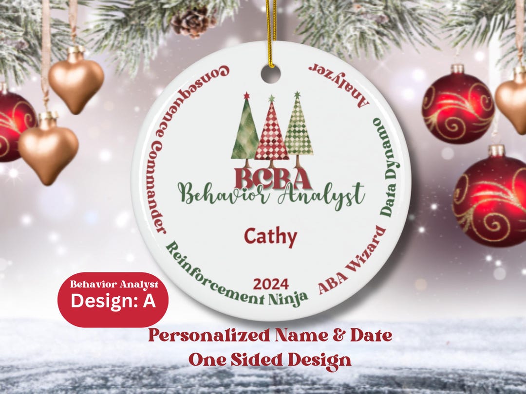 Personalized Funny BCBA Behavioral Analyst Christmas Ornament, Gift for ...