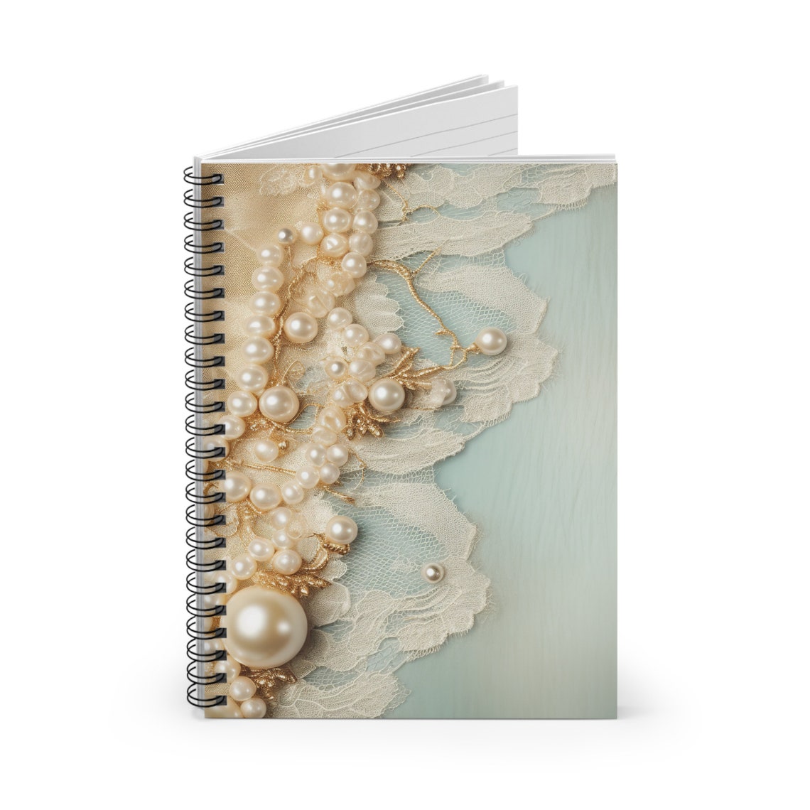 Vintage Coquette Spiral Bound Notebook - Lace and Pearls Aesthetic ...
