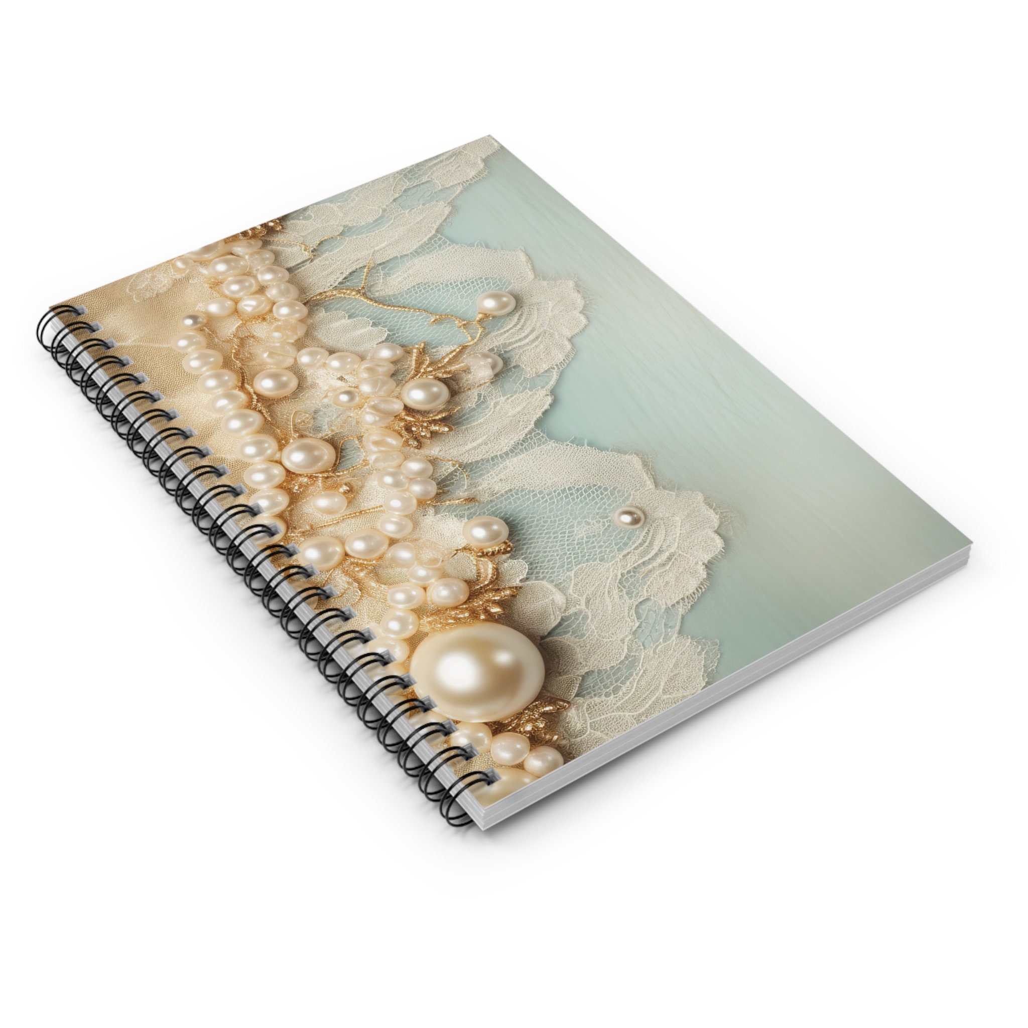 Vintage Coquette Spiral Bound Notebook - Lace and Pearls Aesthetic ...